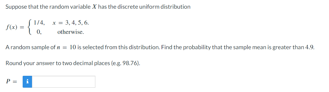 Solved Suppose that the random variable X has the discrete | Chegg.com