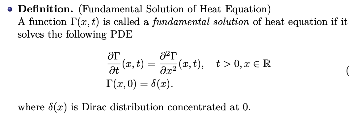 = 7 (2) Consider the initial value heat equation of | Chegg.com