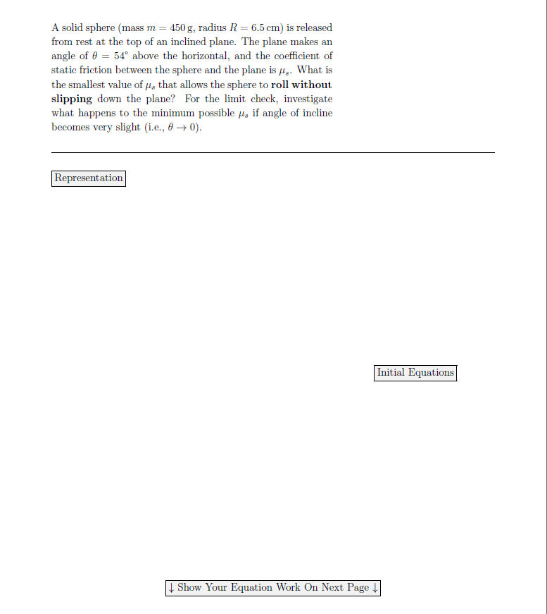 Solved PLEASE SOLVE ALL PARTSm=450g, ﻿radius | Chegg.com