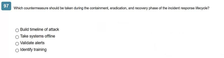 Solved Which countermeasure should be taken during the | Chegg.com