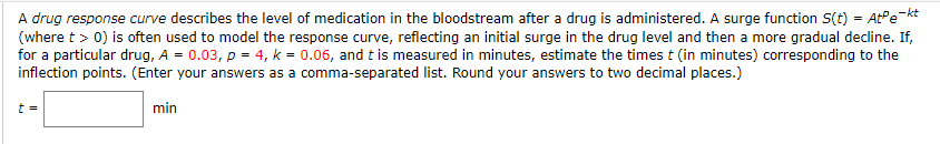 Solved A drug response curve describes the level of | Chegg.com