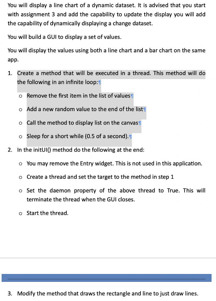 Solved You will display a line chart of a dynamic dataset. | Chegg.com
