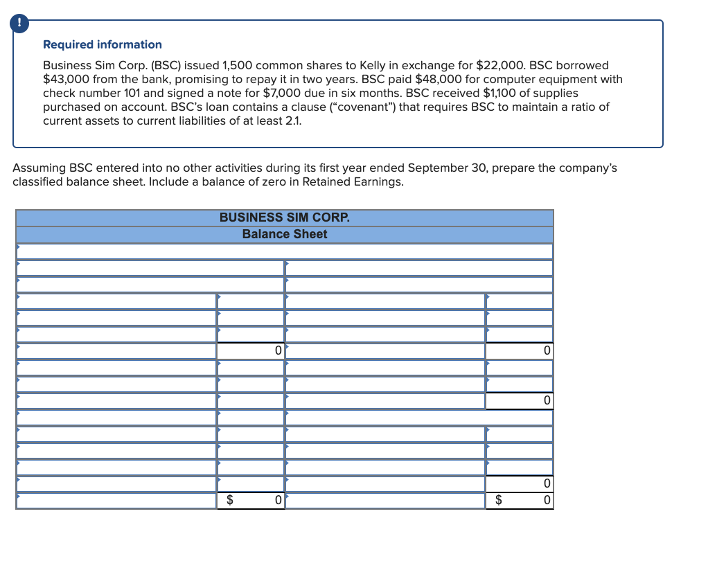Solved Required information Business Sim Corp. (BSC) issued | Chegg.com