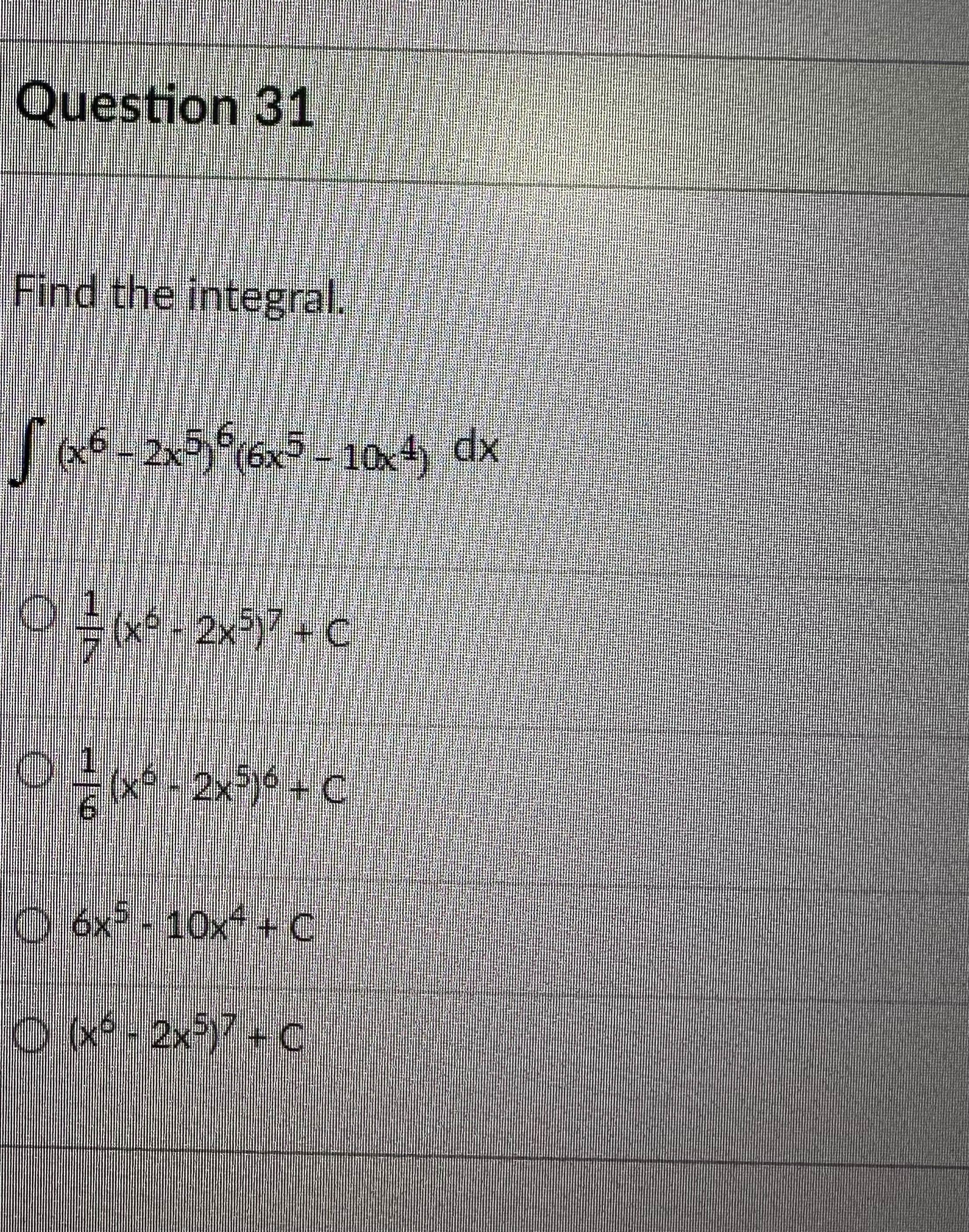 Solved Find the integral. For integrals with algebraic | Chegg.com
