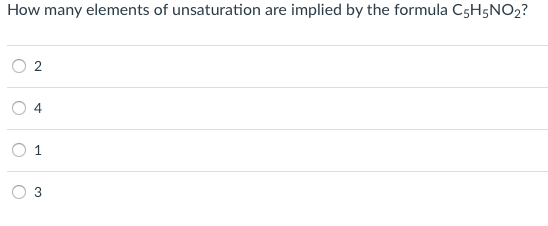 Solved How many elements of unsaturation are implied by the | Chegg.com