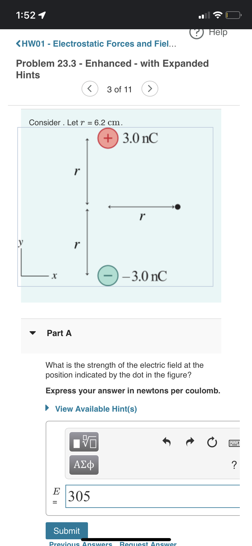 Solved Problem 23.3 - Enhanced - with Expanded Hints 3 of 11 | Chegg.com