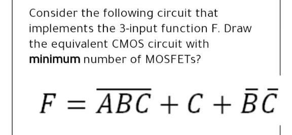 Solved Consider the following circuit that implements the | Chegg.com