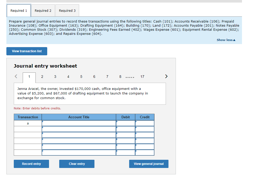 Solved Problem 2-2A Preparing and posting journal entries; | Chegg.com