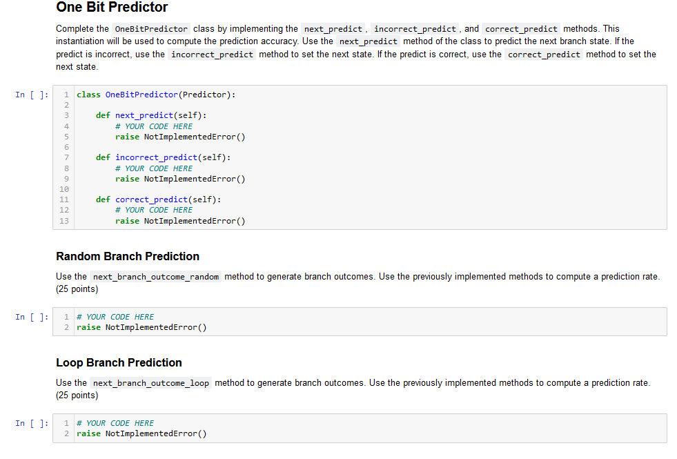 I am working on this Branch Prediction. I have the | Chegg.com
