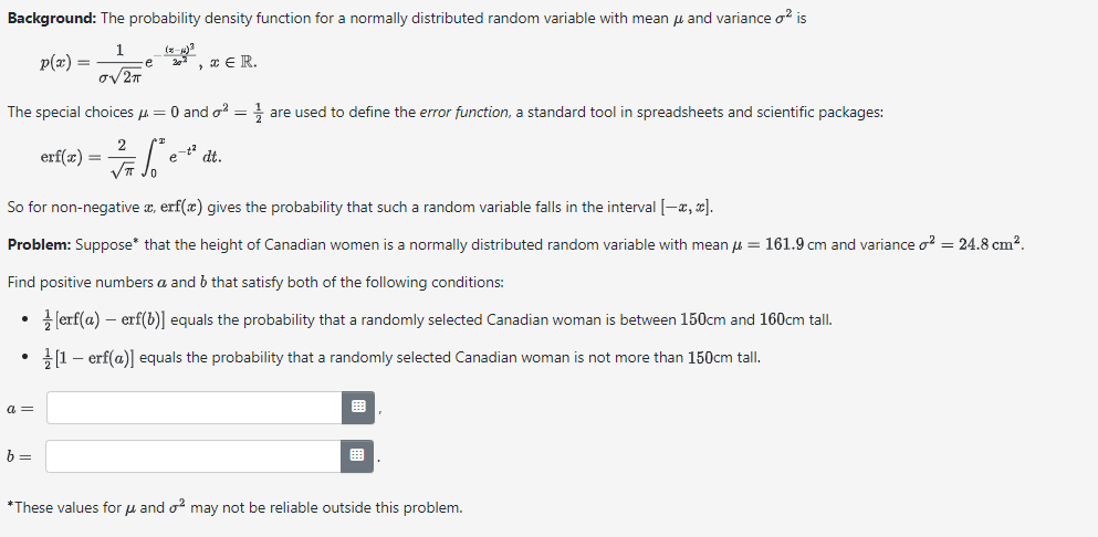 Background: The probability density function for a | Chegg.com