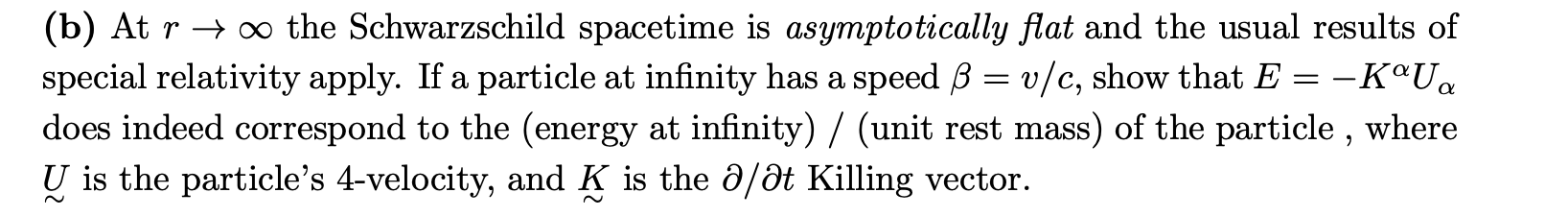 Solved 2. For a particle of unit rest mass moving in the | Chegg.com