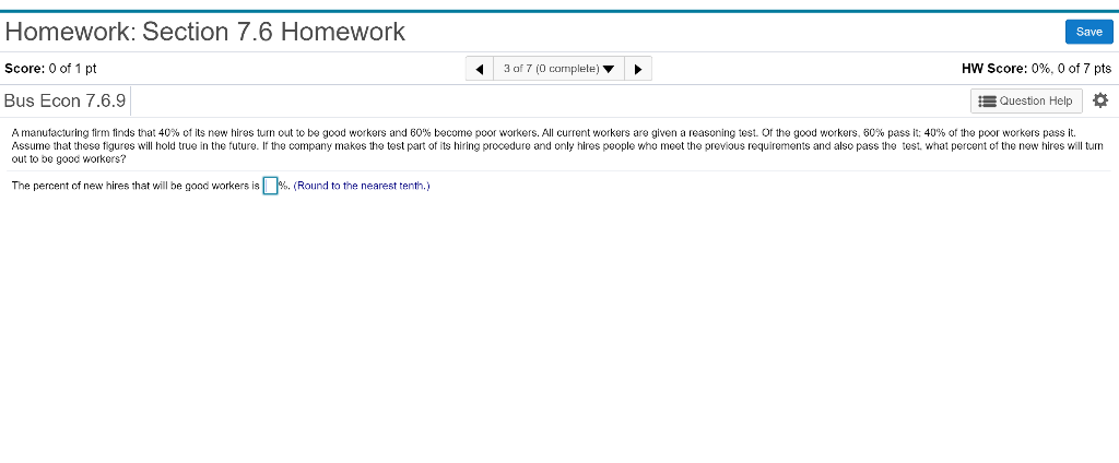 Solved Homework Section 7 6 Homework Save Score 0 Of 1 Pt