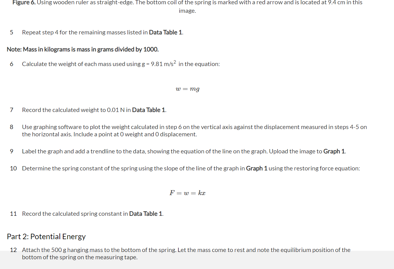 Solved Exercise 1 Spring Constant In this exercise you will | Chegg.com