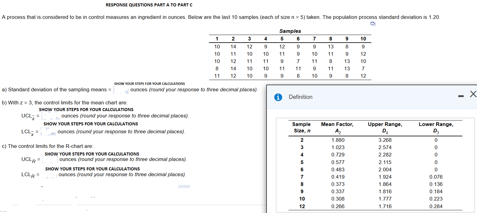 Solved RESPONSE QUESTIONS PART A TO PARTC A process that is | Chegg.com