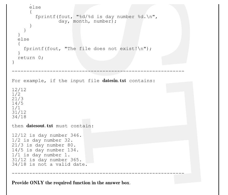 Solved [6 marks] Implement a function called DayNumber() | Chegg.com