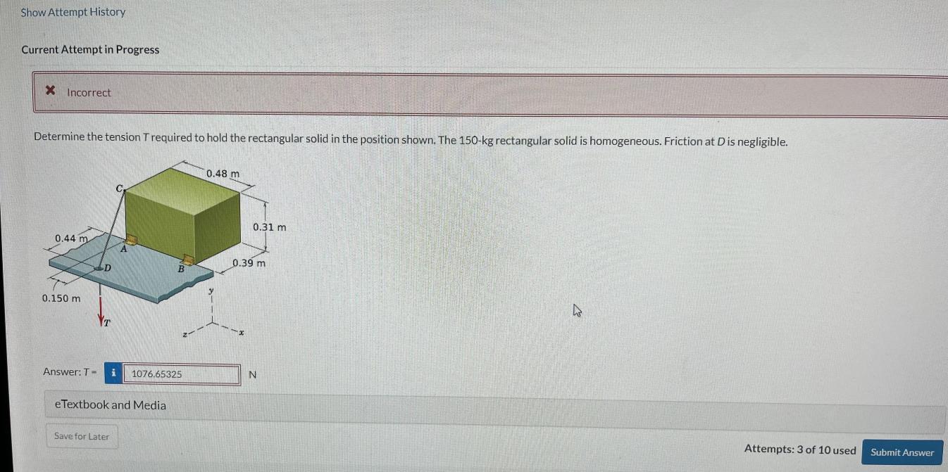 Solved Show Attempt History Current Attempt in Progress | Chegg.com