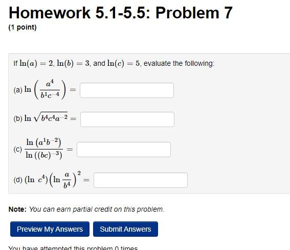 Solved Homework 5 1 5 5 Problem 7 1 Point If In A 2