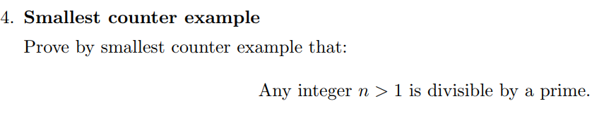 Solved 4. Smallest counter example Prove by smallest counter | Chegg.com