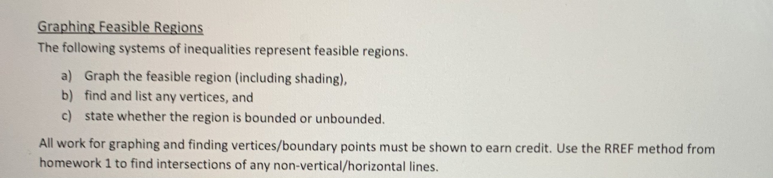 Solved Graphing Feasible Regions The following systems of | Chegg.com
