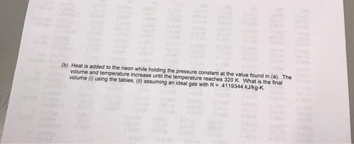 Solved Problem 1: The problem 1 refer to neon. property | Chegg.com