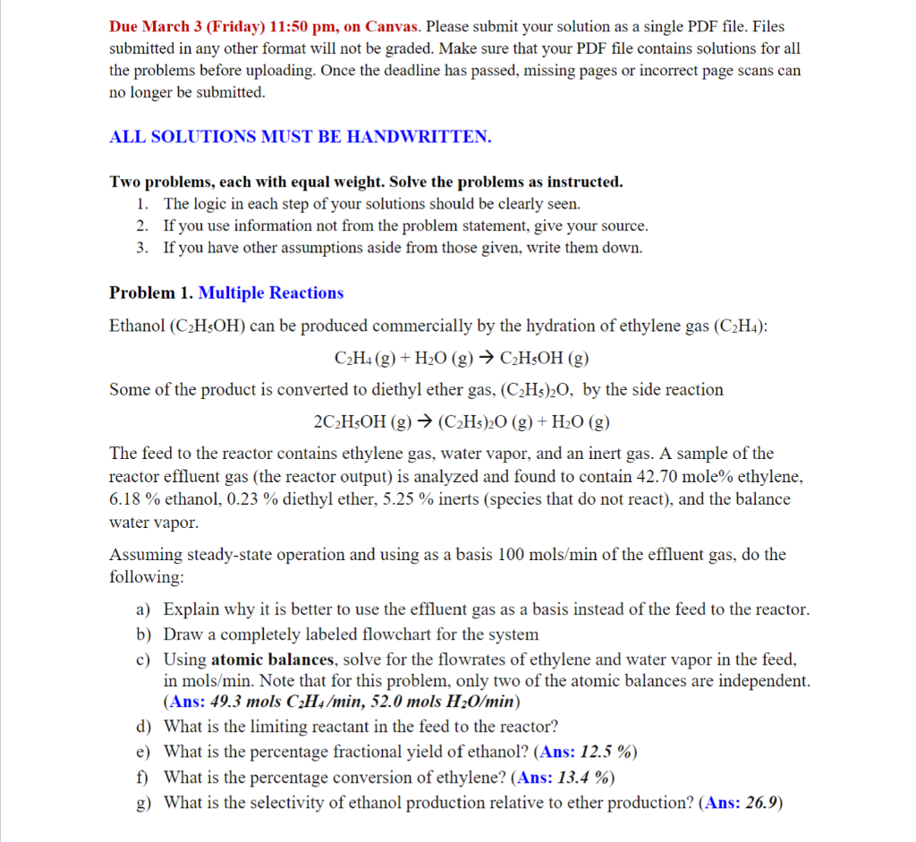 Solved Due March 3 (Friday) 11:50 pm, on Canvas. Please | Chegg.com