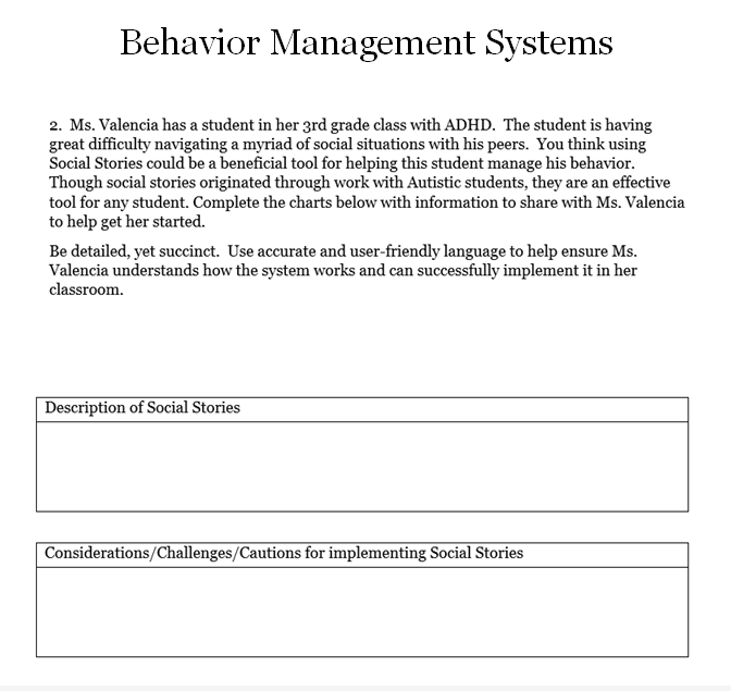 Solved Behavior Management Systems 2. Ms. Valencia has a | Chegg.com
