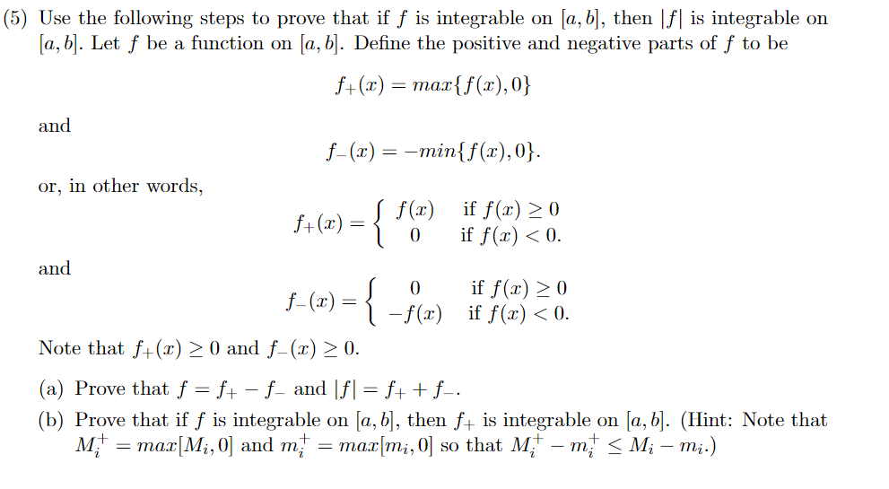Use the following steps to prove that if f is | Chegg.com