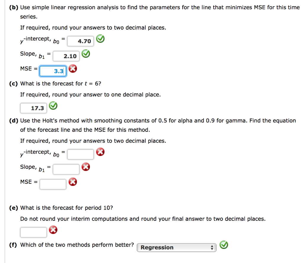 Solved b Use Simple Linear Regression Analysis To Find The Chegg