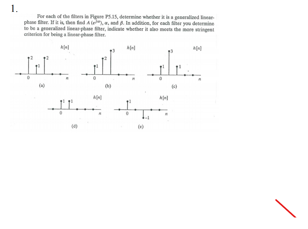 Solved For each of the filters in Figure P5.15, determine | Chegg.com