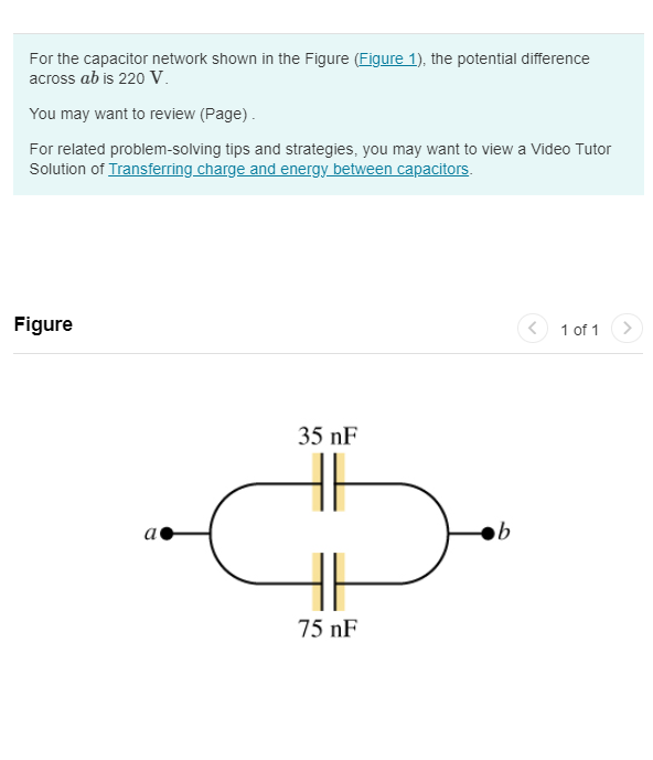 Solved Find the total charge stored in this network. Part B | Chegg.com