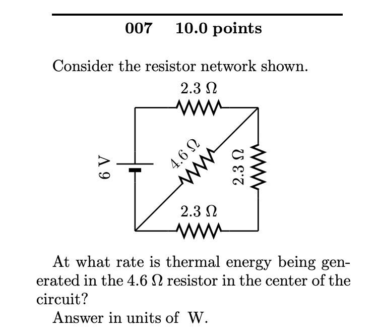 Solved Consider the resistor network shown. At what rate is | Chegg.com