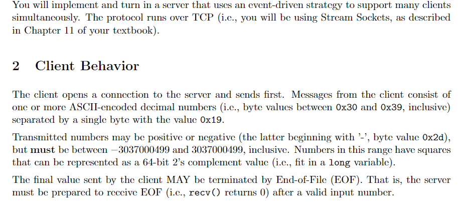 Solved Please help with this TCP multiplexing server. The | Chegg.com