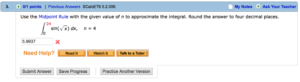 Solved 3. 0/1 points| Previous Answers SCalcET8 5.2.009 My | Chegg.com Solved 3. 0/1 points| Previous Answers SCalcET8 5.2.009 My | Chegg.com