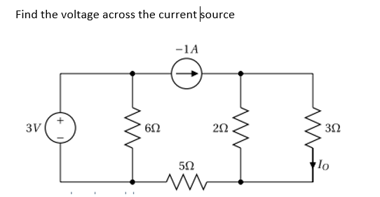 Solved Find the voltage across the current source | Chegg.com