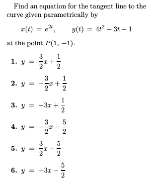 Solved Find an equation for the tangent line to the curve | Chegg.com