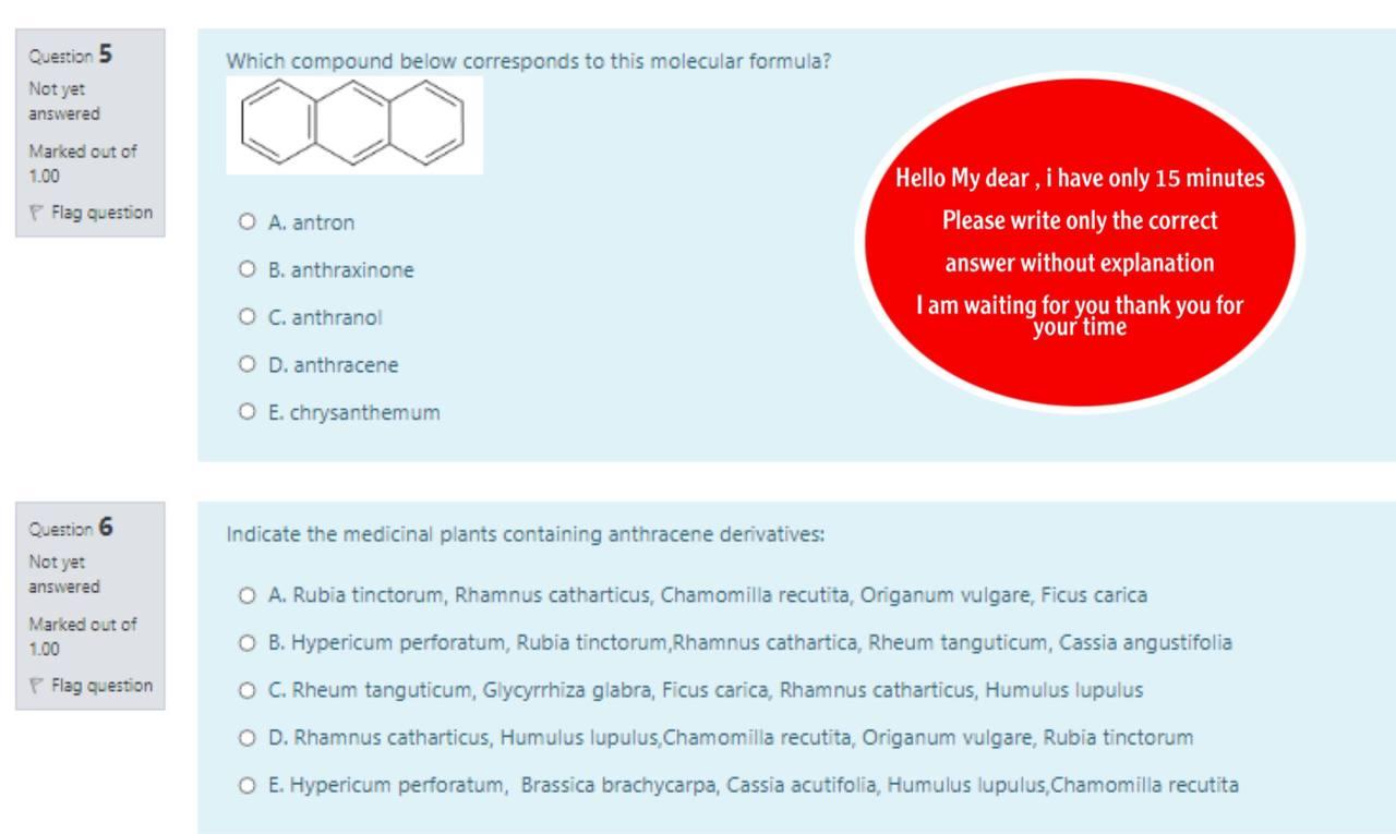Solved Question 5 Which compound below corresponds to this | Chegg.com