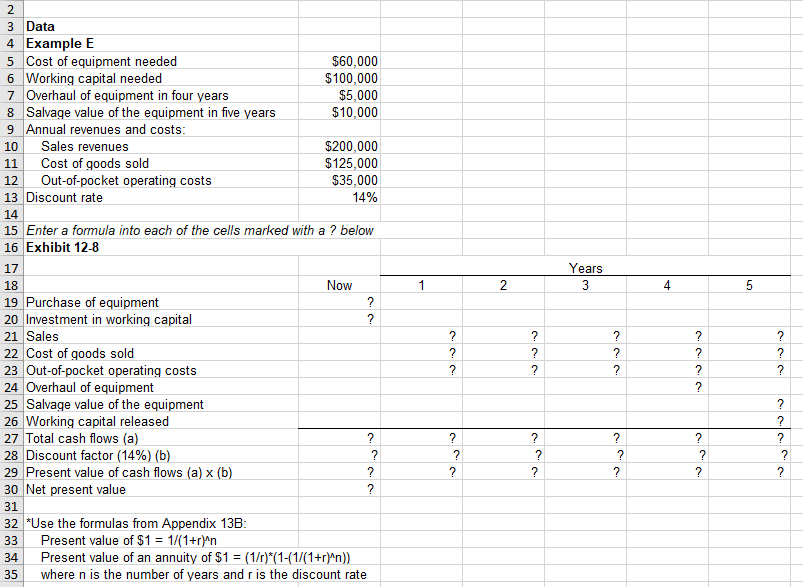 Solved Note: The present value factors could be computed | Chegg.com