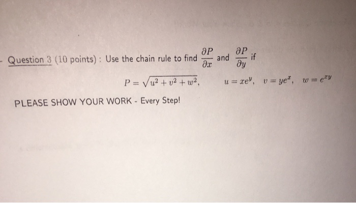 Solved Use the chain rule to find partial differential | Chegg.com