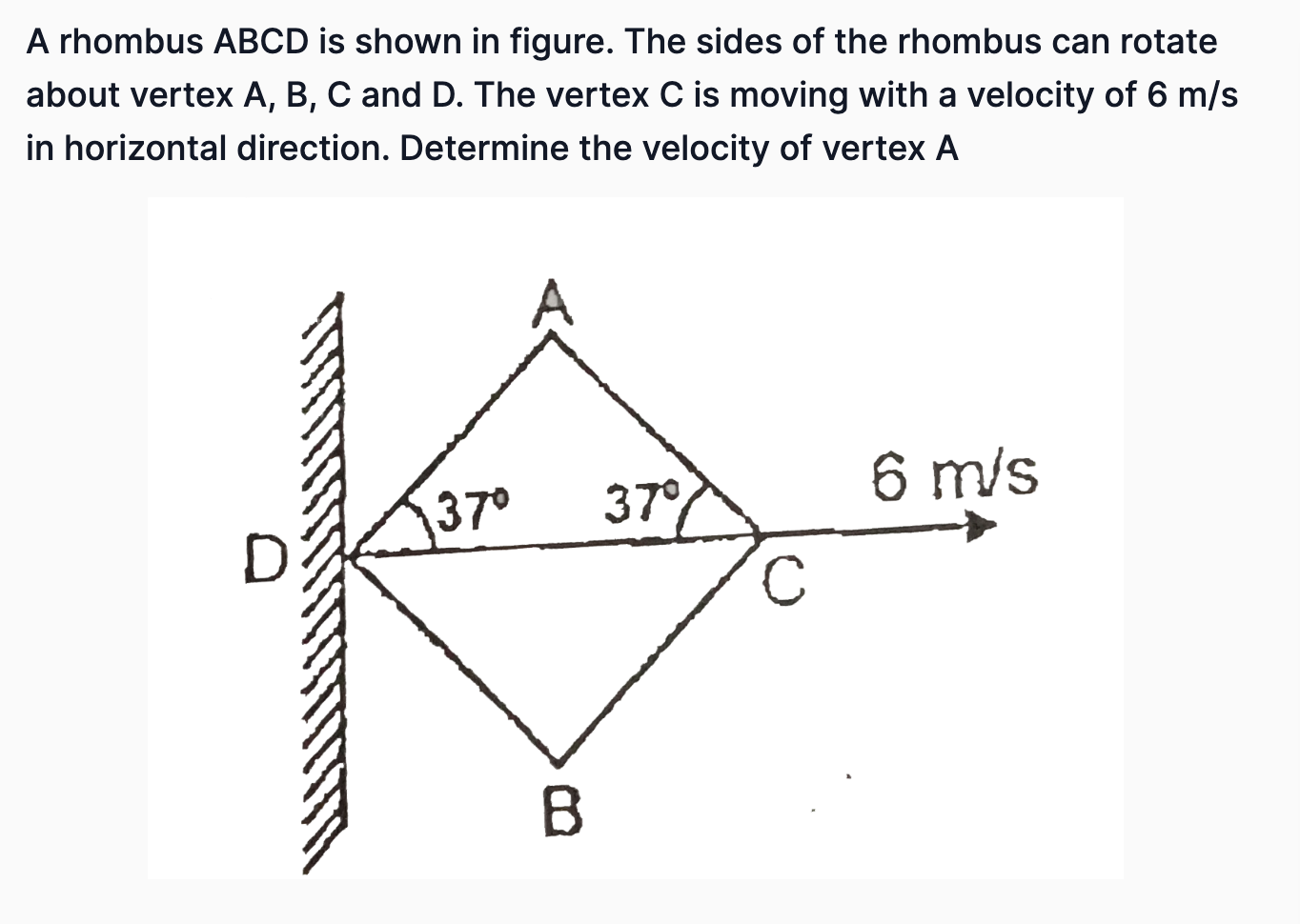 Solved A rhombus ABCD is shown in figure. The sides of the | Chegg.com