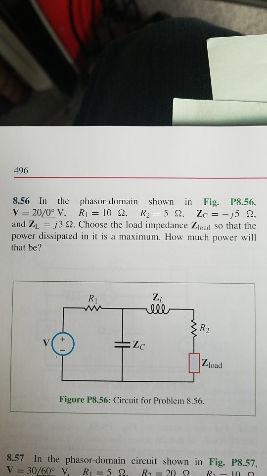 Solved PROBLEMS 850. In the phasor-domain circuit shown in | Chegg.com