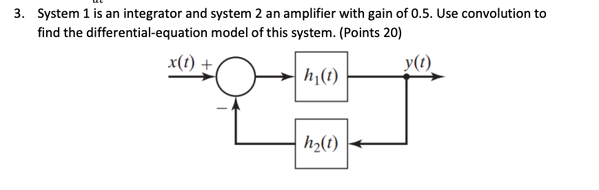 Solved 3. System 1 is an integrator and system 2 an | Chegg.com
