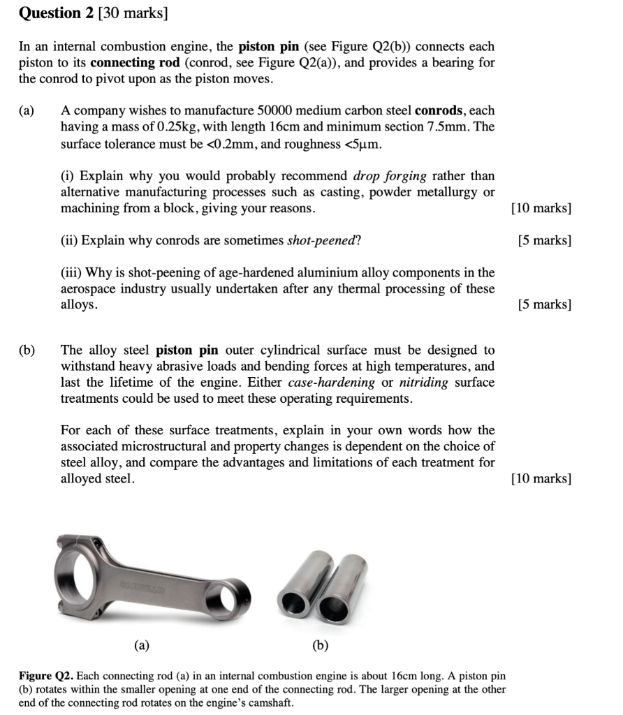 Solved In an internal combustion engine, the piston pin(see | Chegg.com