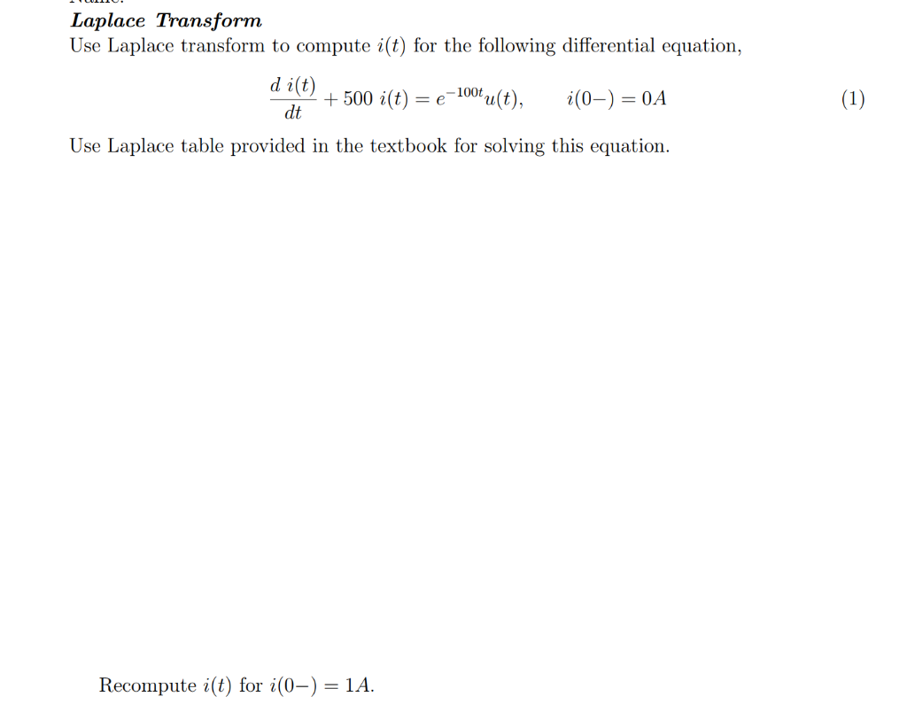 Solved Laplace Transform Use Laplace transform to compute | Chegg.com Solved Laplace Transform Use Laplace transform to compute | Chegg.com