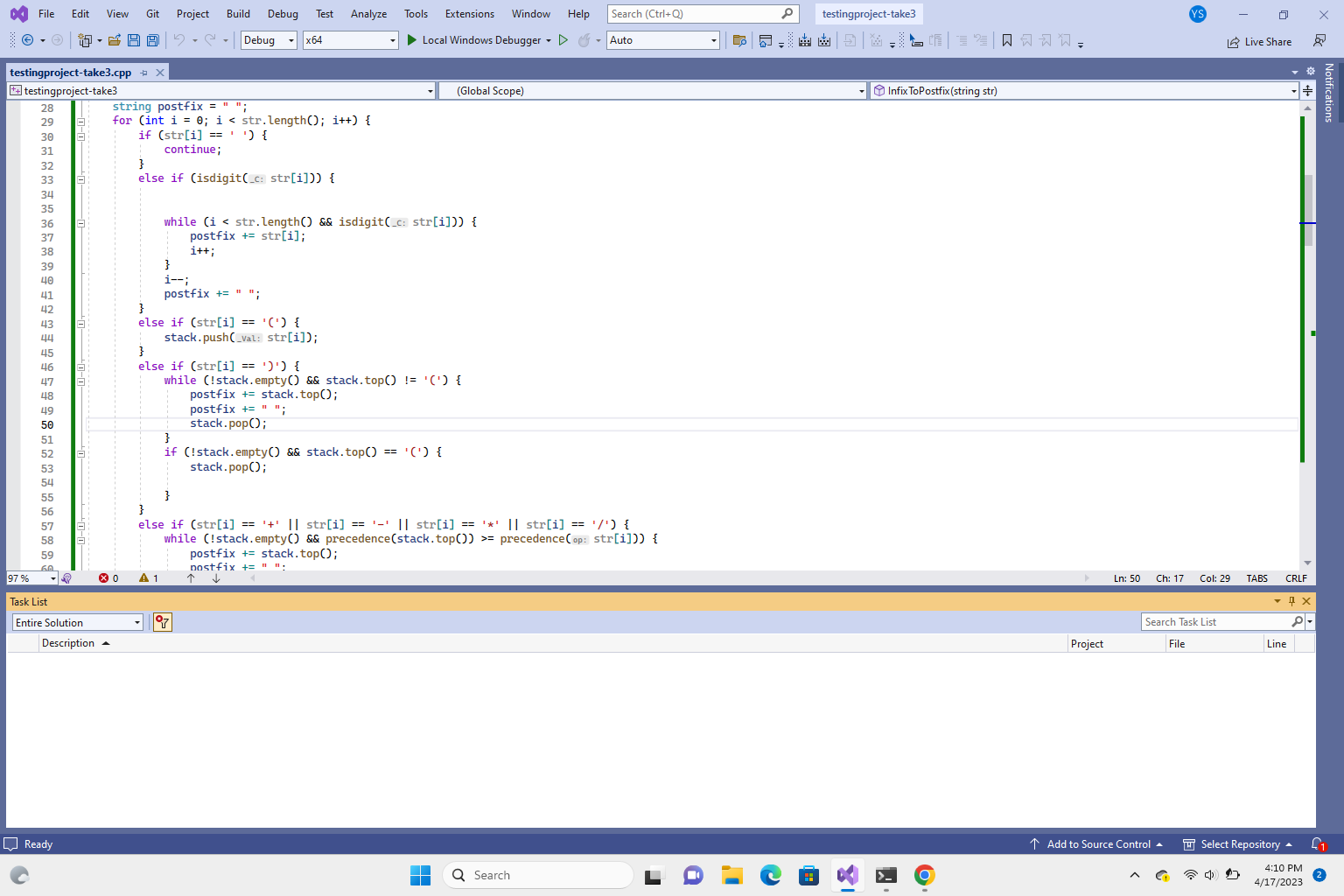 Solved My program works fine but it's not working when I use | Chegg.com