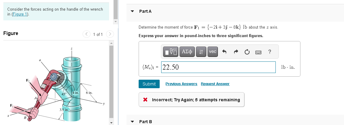 Solved Consider the forces acting on the handle of the | Chegg.com