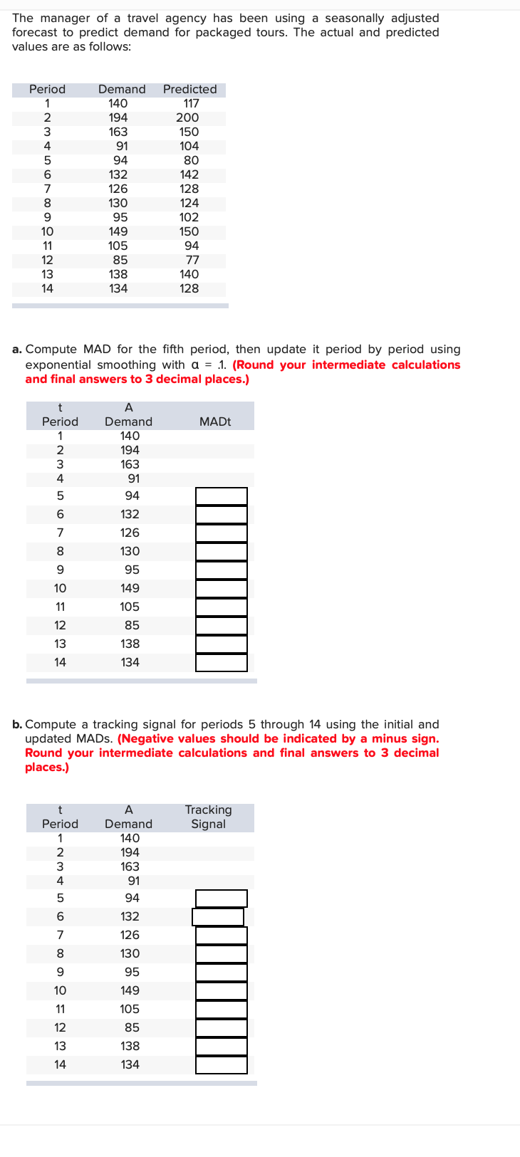 Solved The manager of a travel agency has been using a | Chegg.com