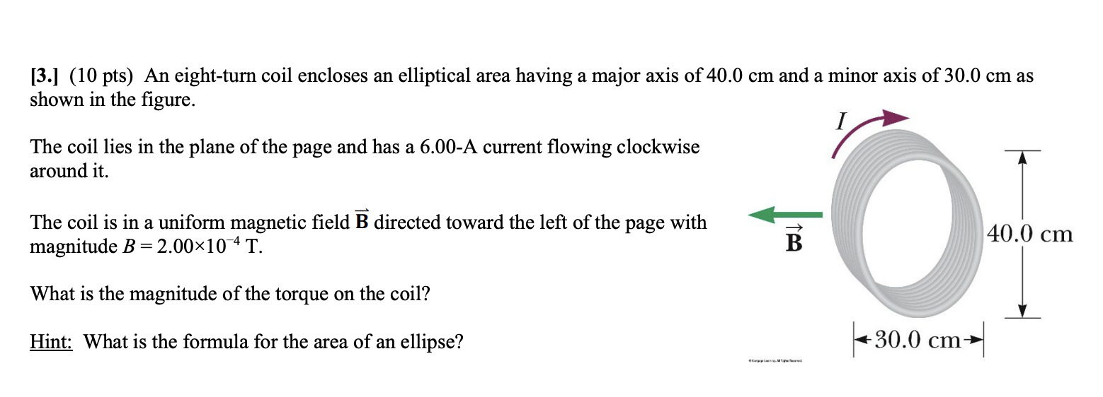 Solved [3.] (10 pts) An eight-turn coil encloses an | Chegg.com
