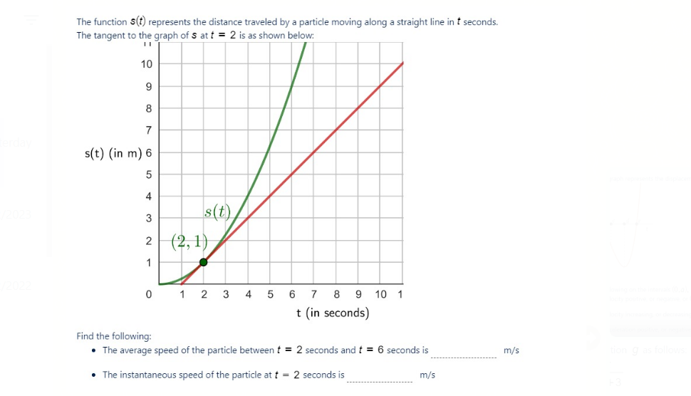 Solved The function s(t) represents the distance traveled by | Chegg.com