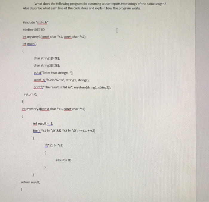 Solved What does the following program do assuming a user | Chegg.com