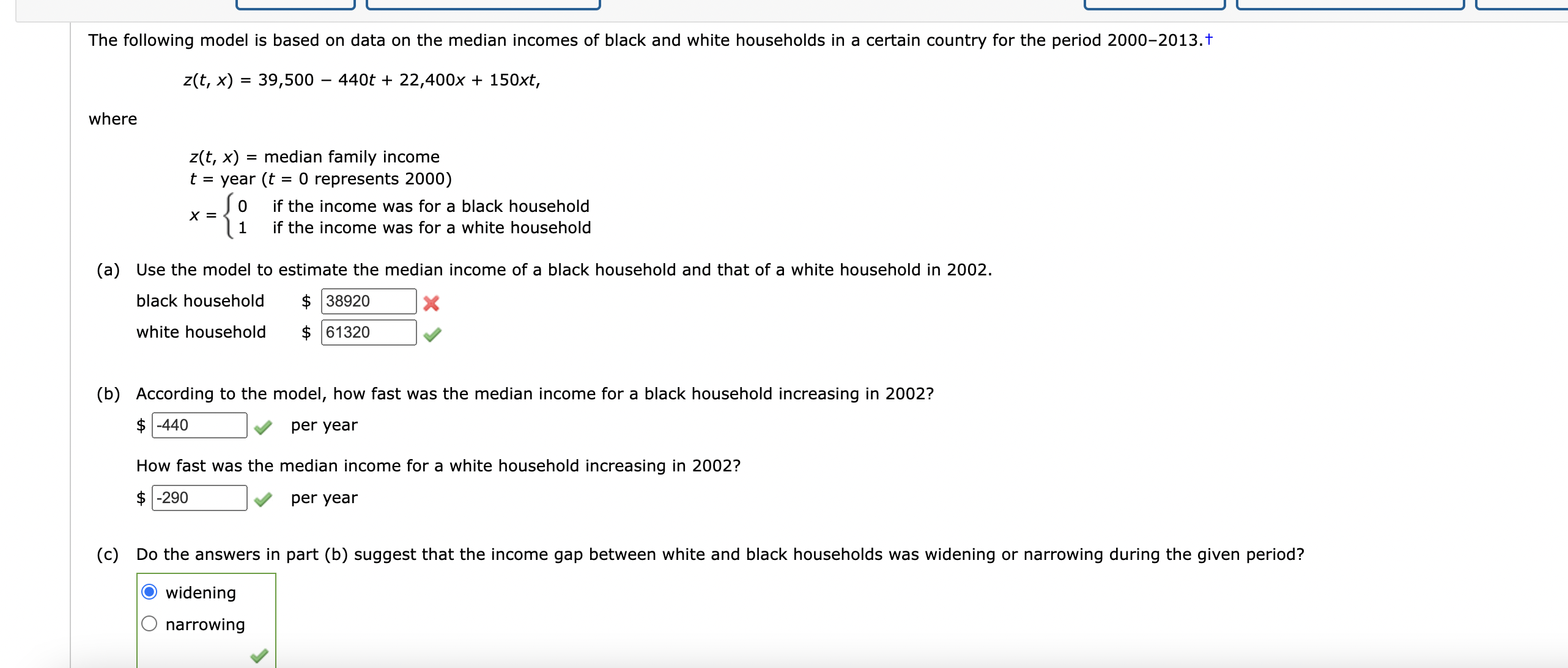 Solved The following model is based on data on the median | Chegg.com